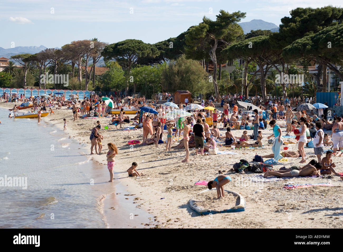 Mondello palermo beach resort hi-res stock photography and images - Alamy