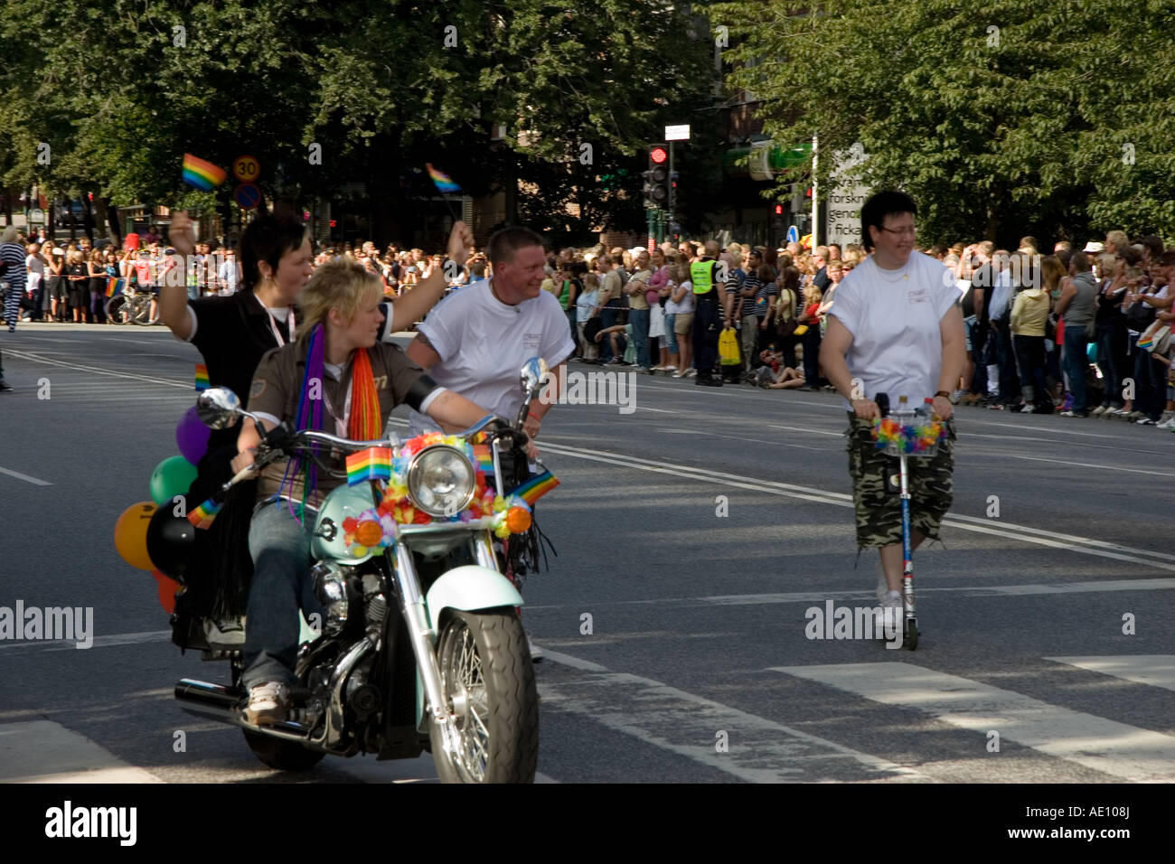 Motorcycle at pride march hi-res stock photography and images - Alamy