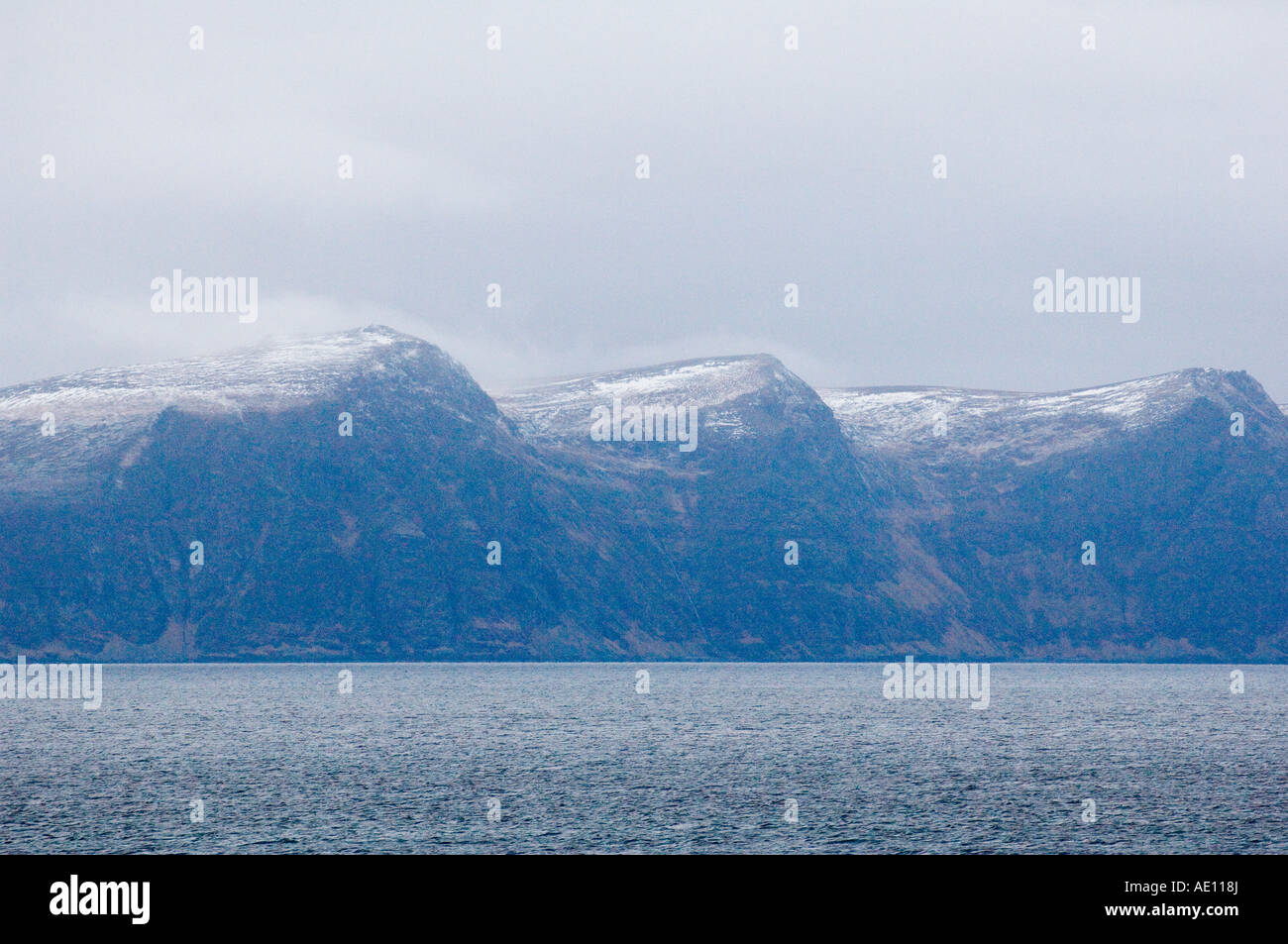 Mountains and water, Tysfjord, Norway Stock Photo - Alamy