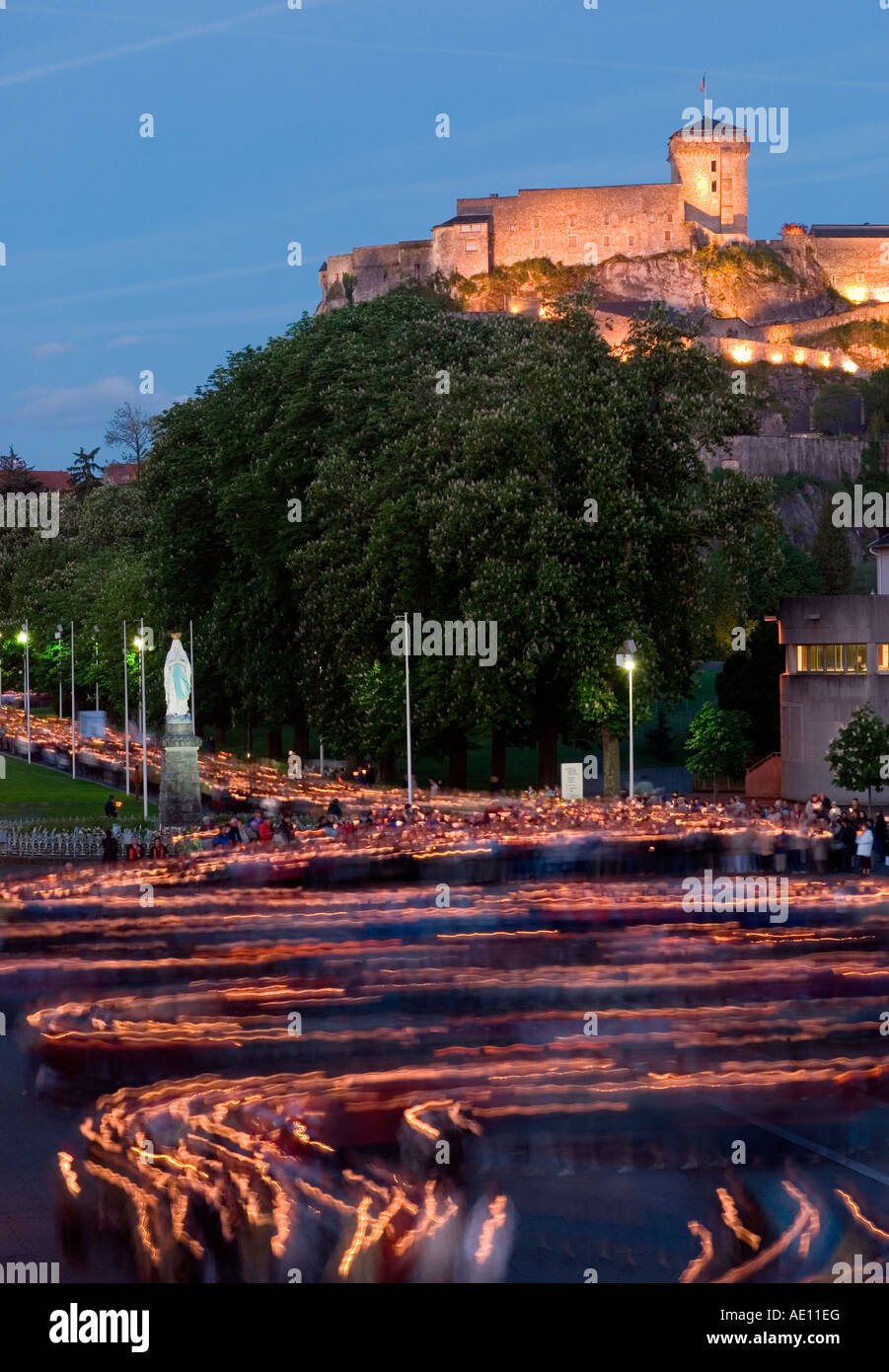 The Candlelight Procession in Lourdes, France Stock Photo - Alamy