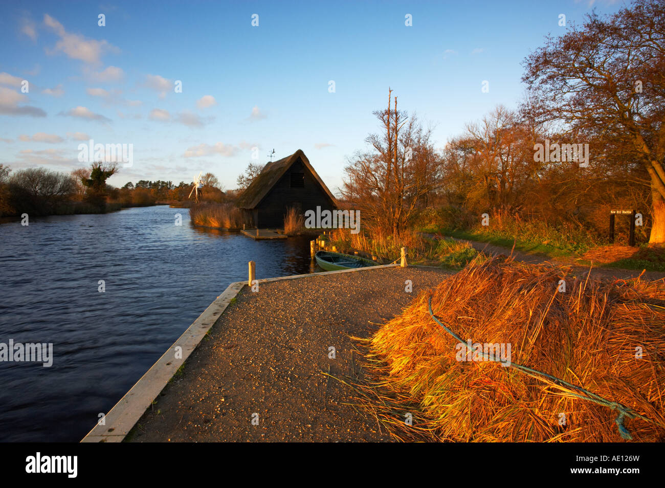 How Hill staithe on the Norfolk Broads Stock Photo - Alamy