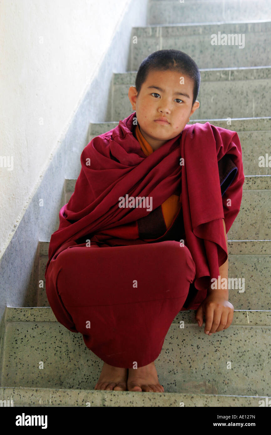 Buddhist monk at Rumtek Monastery, near Gangtok, Sikkim, India Stock ...