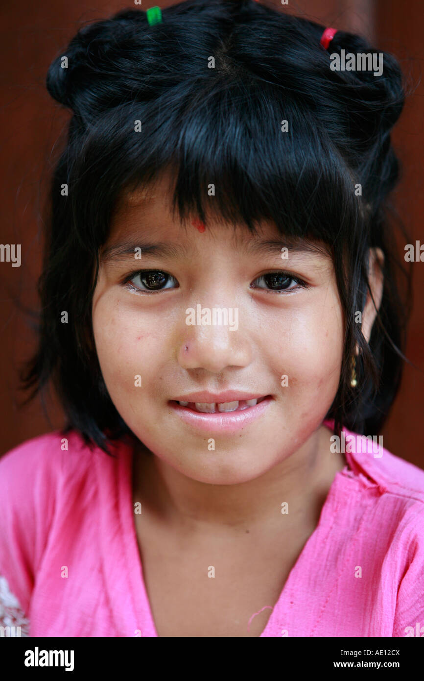 Portrait of a girl at Singtam, Sikkim, India Stock Photo - Alamy