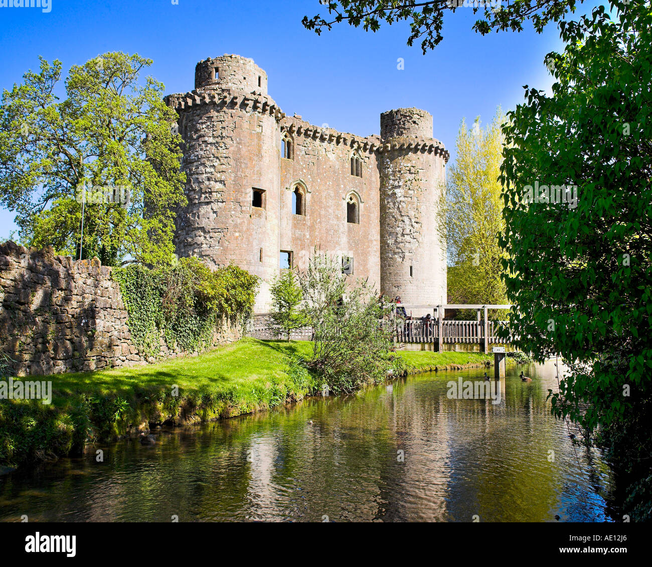 Nunney Castle and Moat, Somerset Stock Photo - Alamy