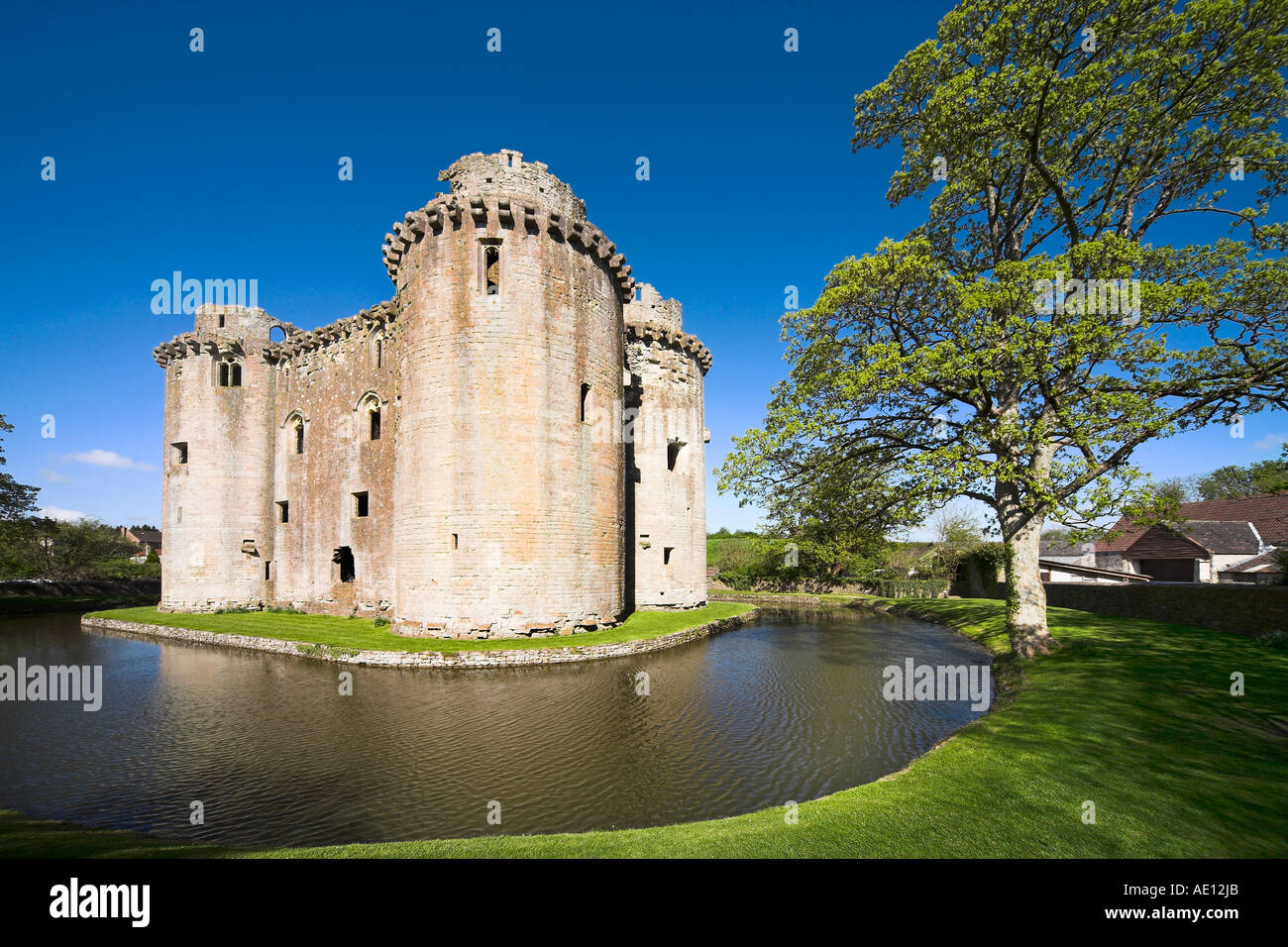Nunney Castle and Moat, Somerset Stock Photo - Alamy