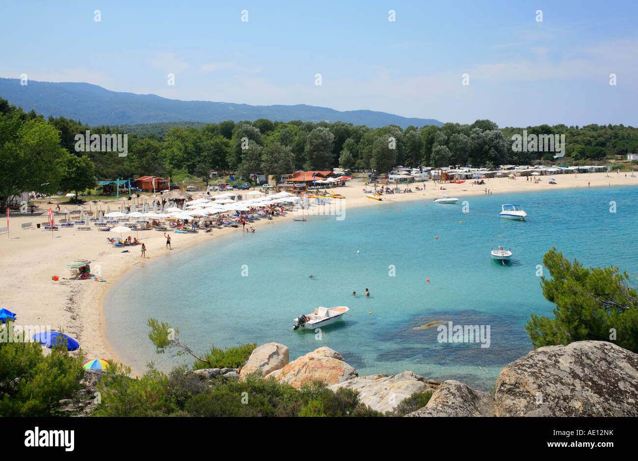 Platanitsi Beach on Sithonia Peninsula on the peninsula of Chalcidice ...