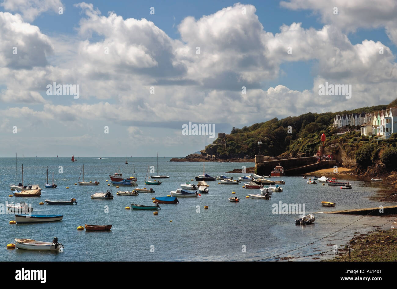 the estuary of the river fowey town of fowey south cornish coast ...