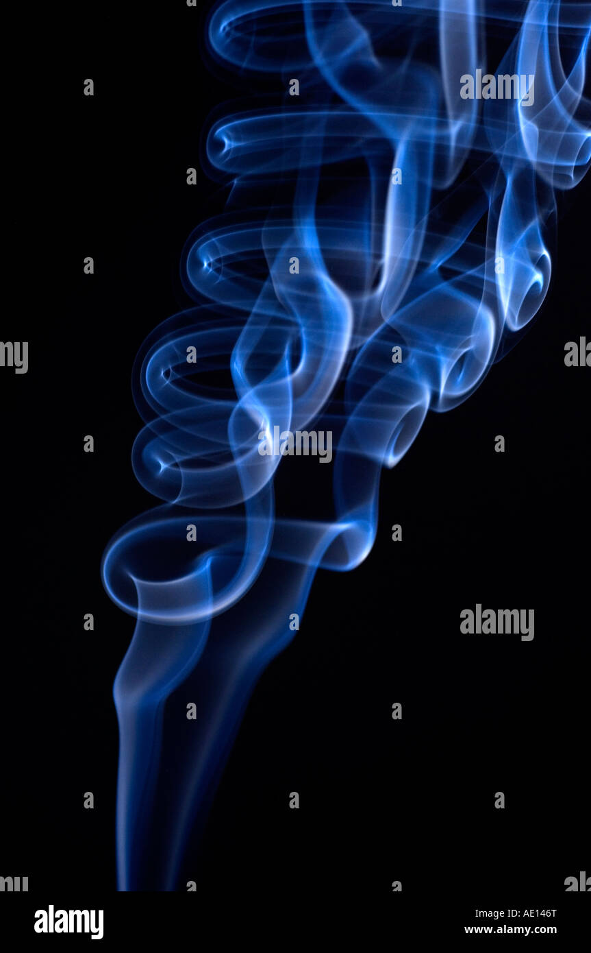 blue plumes of smoke Stock Photo - Alamy