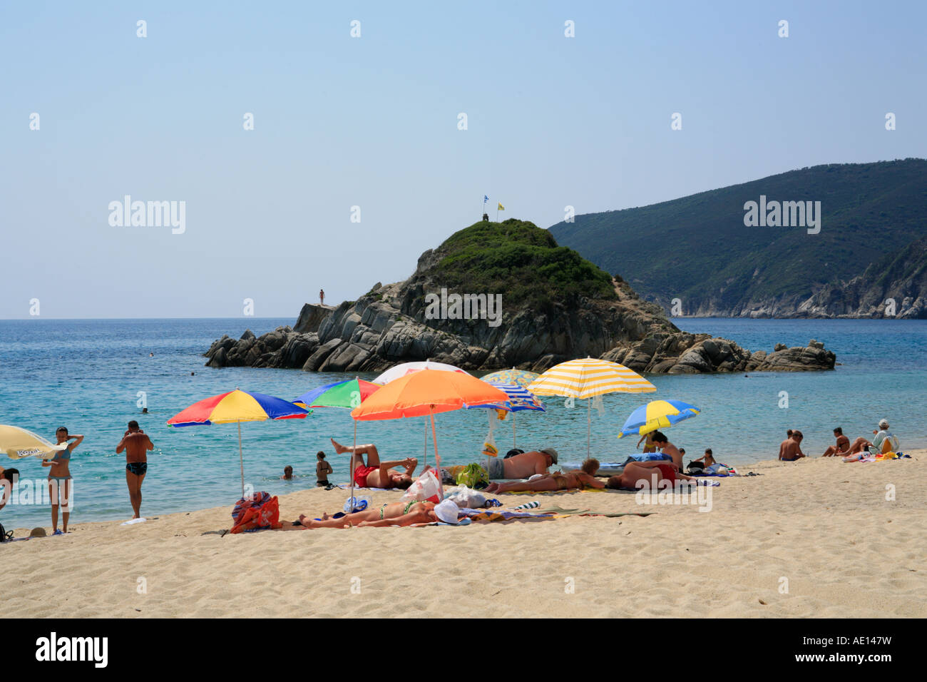 Kalamitsi Beach on Sithonia Peninsula on the peninsula of Chalcidice in ...