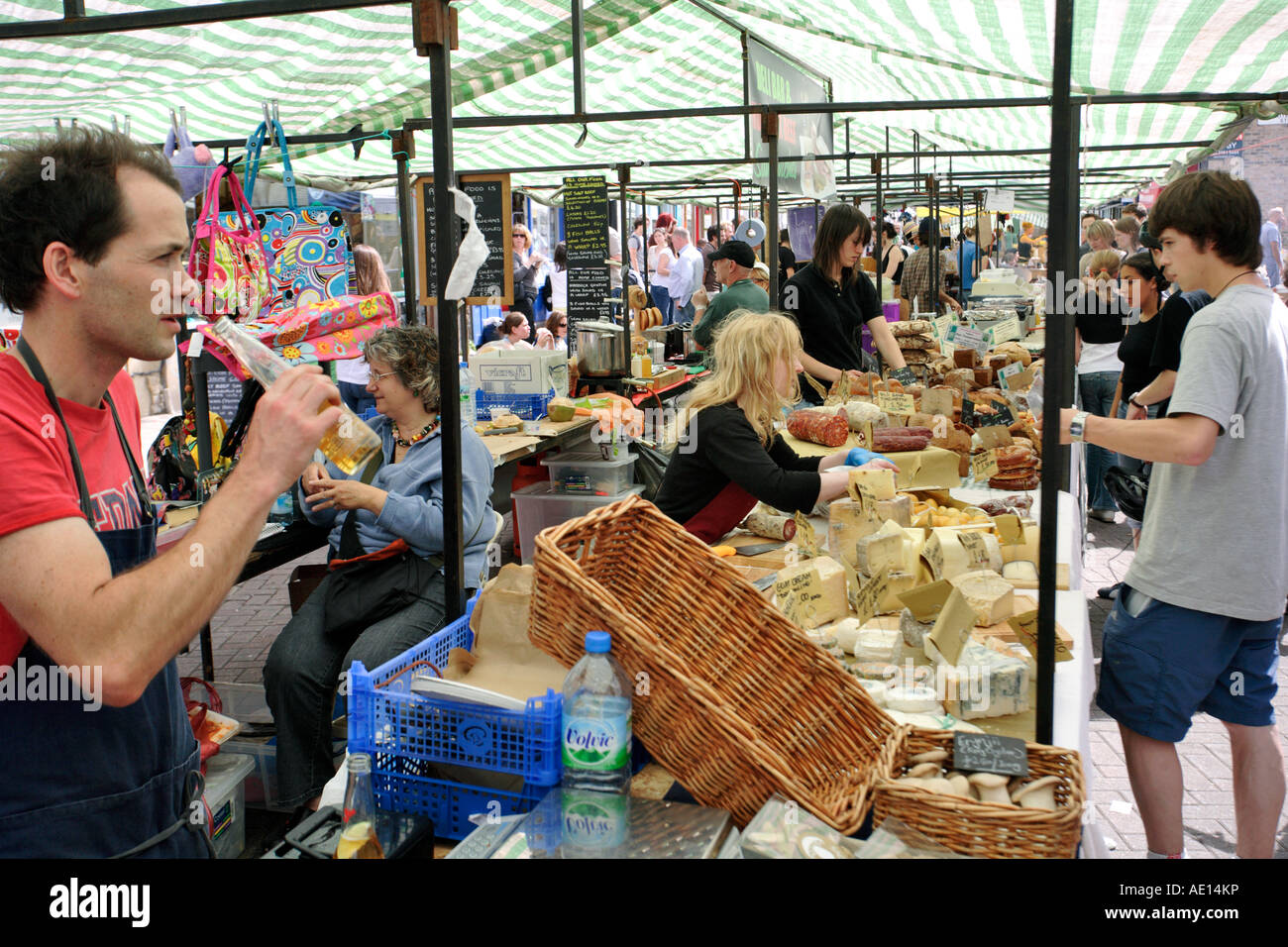 the farmers market on broadway market, hackney, london Stock Photo - Alamy