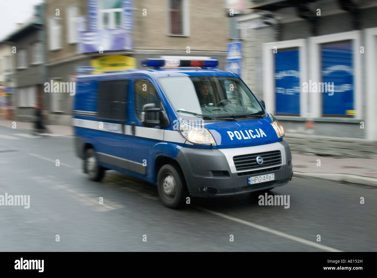 Polish police van in nowy targ Poland Stock Photo - Alamy