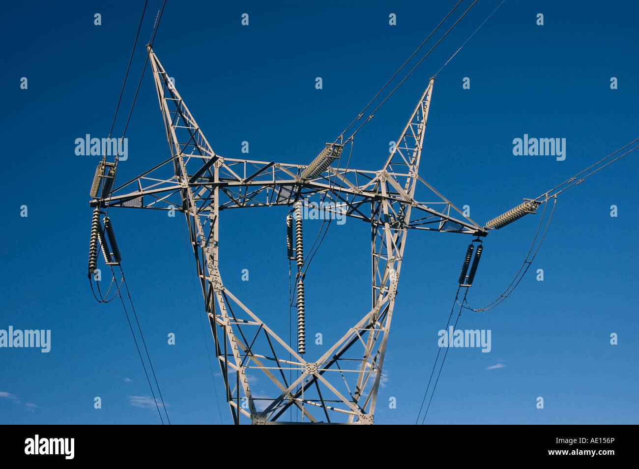 High voltage power line tower in Queensland, Australia. 2007 Stock ...