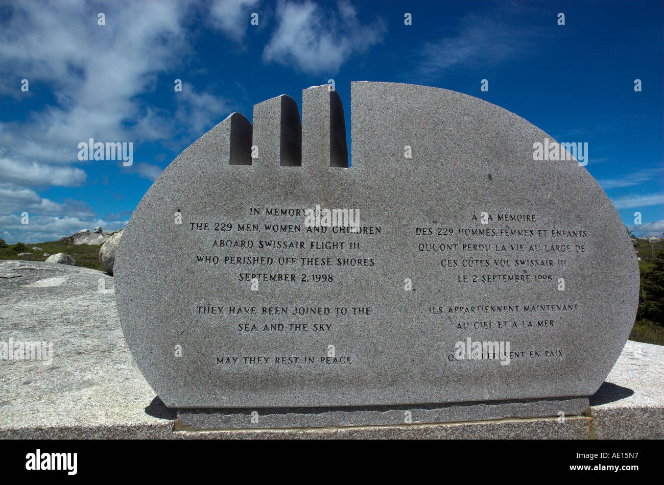 The tasteful memorial to the victims of the loss of Swissair Flight 111 ...