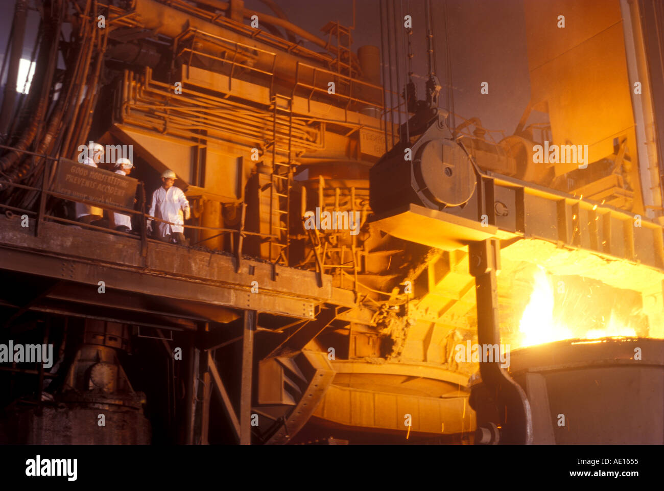 Steel Furnace at SAIL Steel Authority of India Ltd plant at Burnpur ...