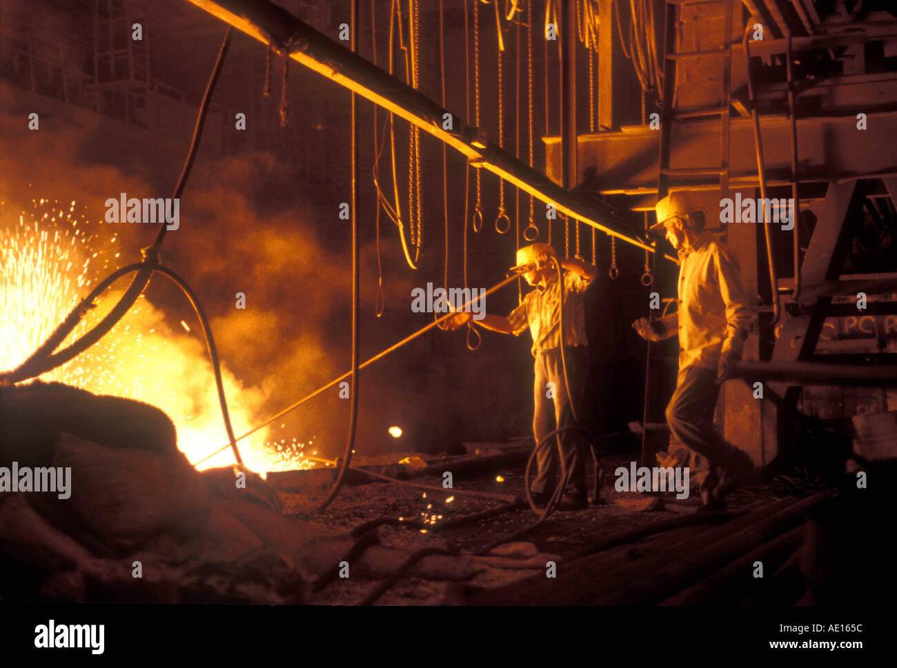 Steel furnace at SAIL Steel Authority of India Ltd plant Bokaro Jharkhand India Stock Photo - Alamy