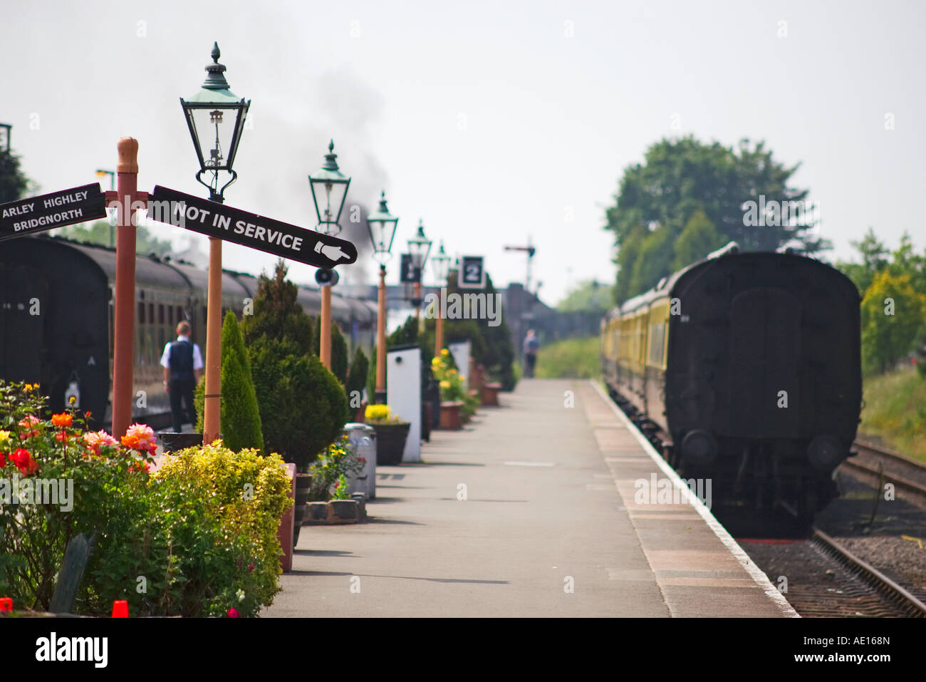 An Old steam railway platform Stock Photo - Alamy