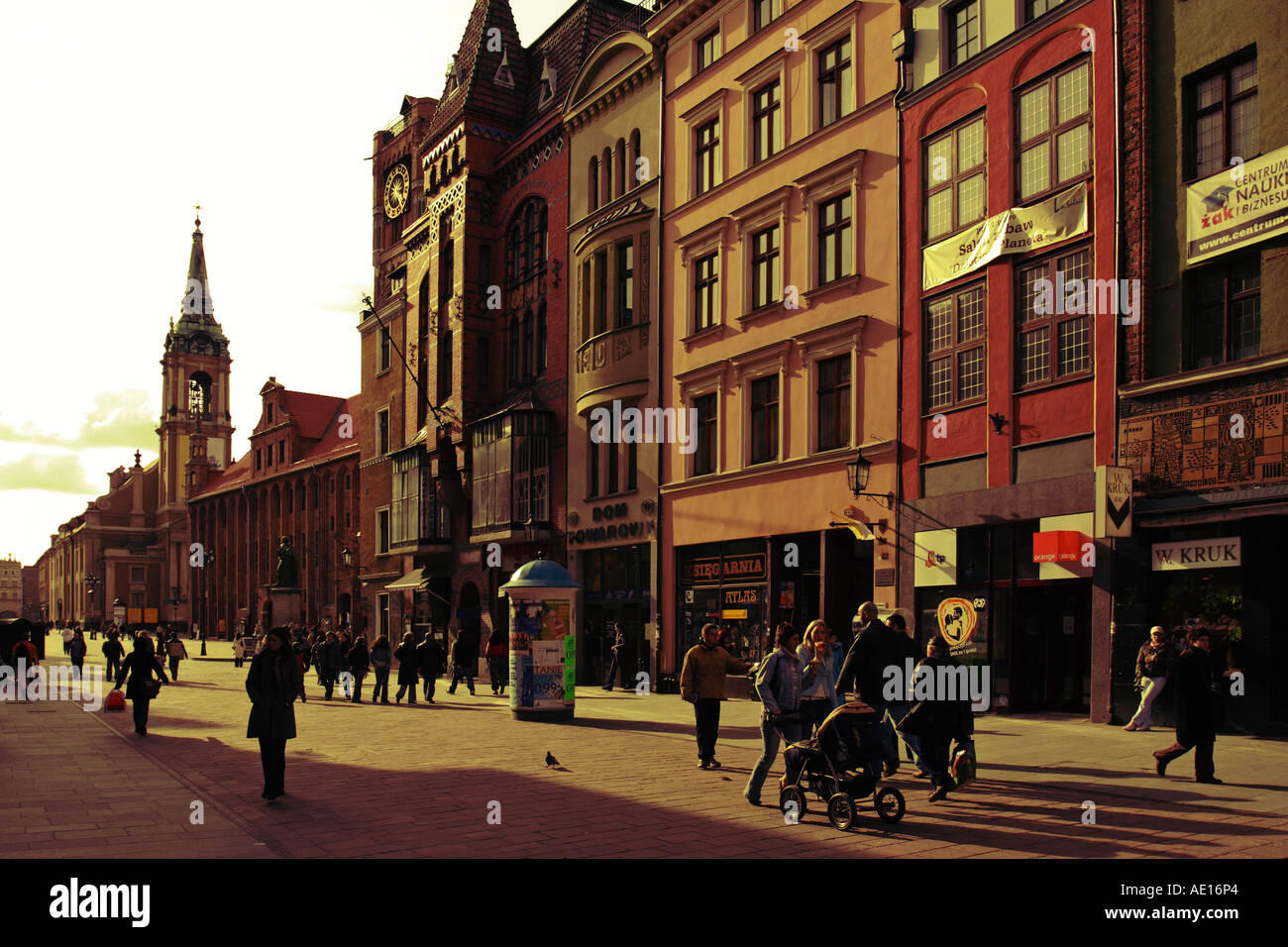 Szeroka Street, Old Town, Torun, Poland Stock Photo - Alamy