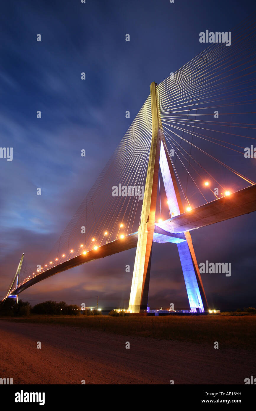 Pont de normandie night hi-res stock photography and images - Alamy
