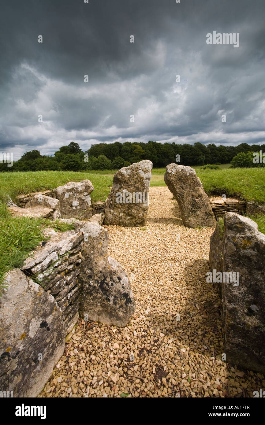 Nympsfield long barrow prehistoric burial chamber, a prehistoric burial ...