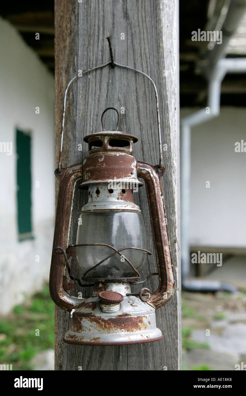 Gas lantern light lamp bulb lantern burning lit alight antique ...
