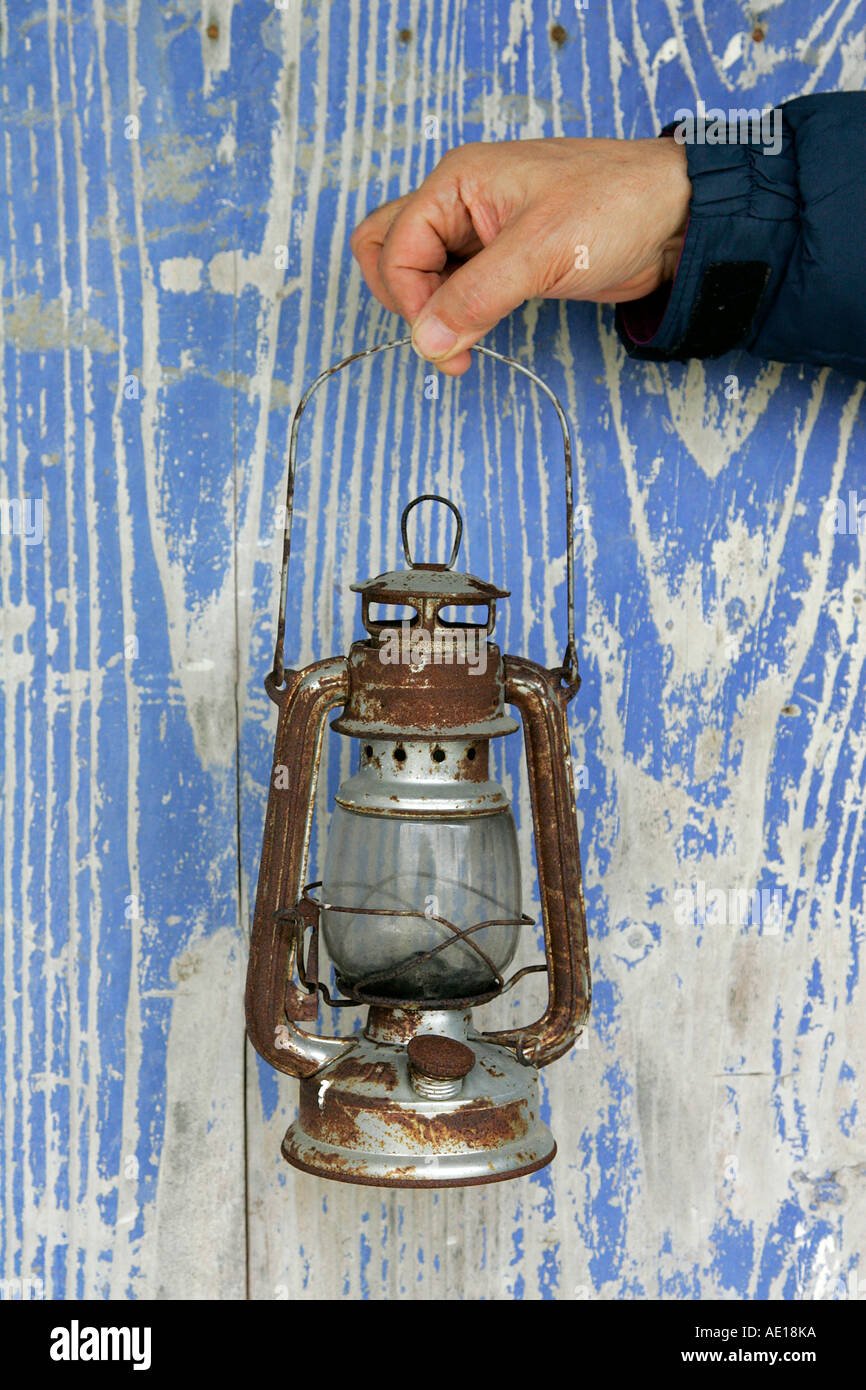 Gas lantern light lamp bulb lantern burning lit alight antique ...