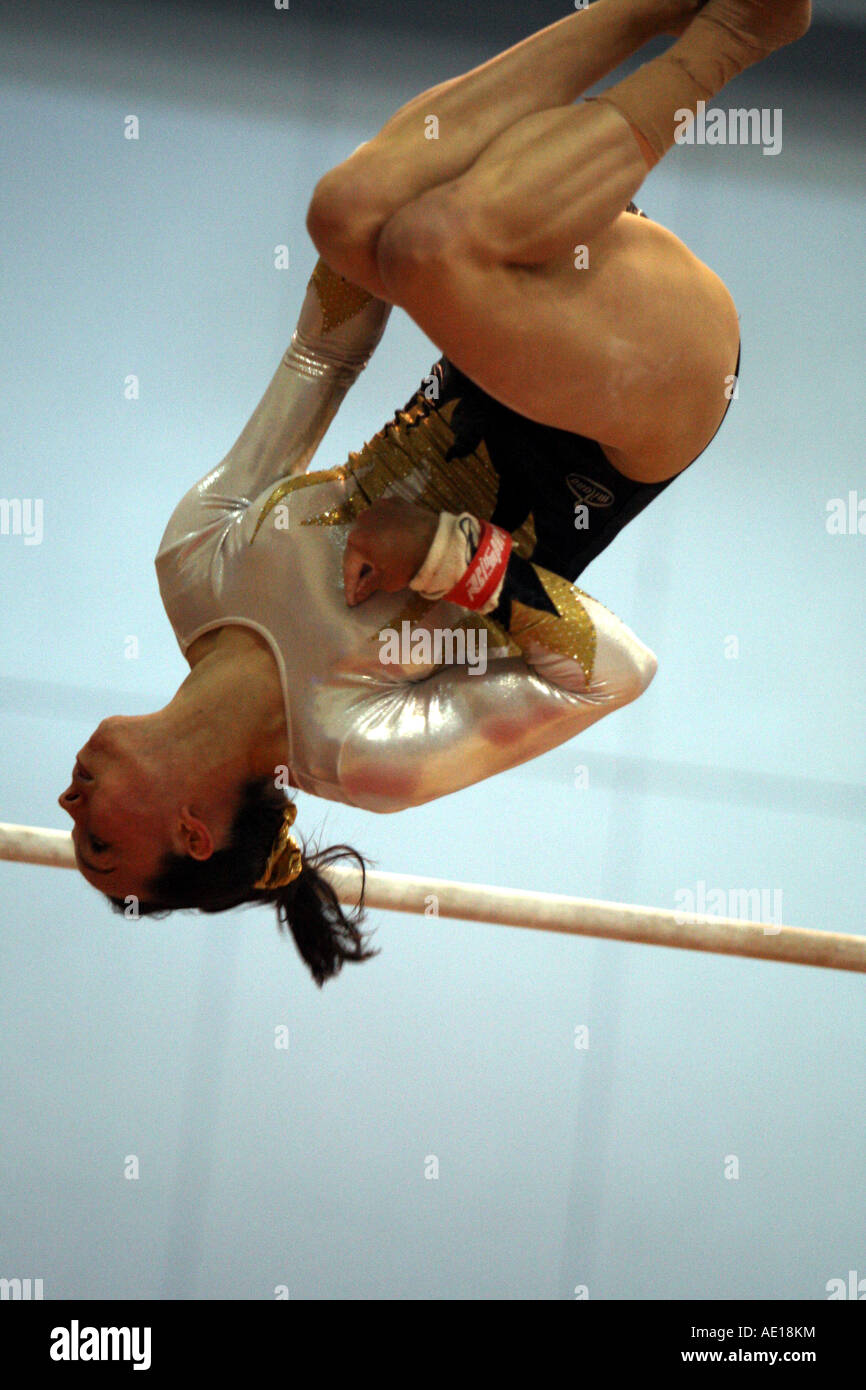 elizabeth beth tweddle british and world gymnast dismounting after her ...