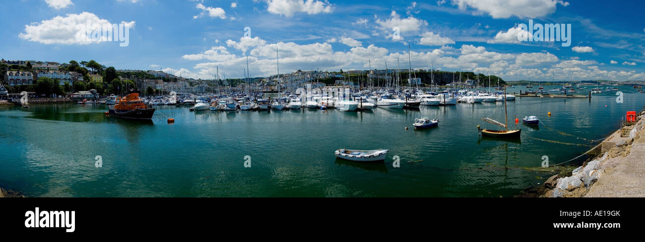A Panoramic View of Brixham Marina Stock Photo - Alamy