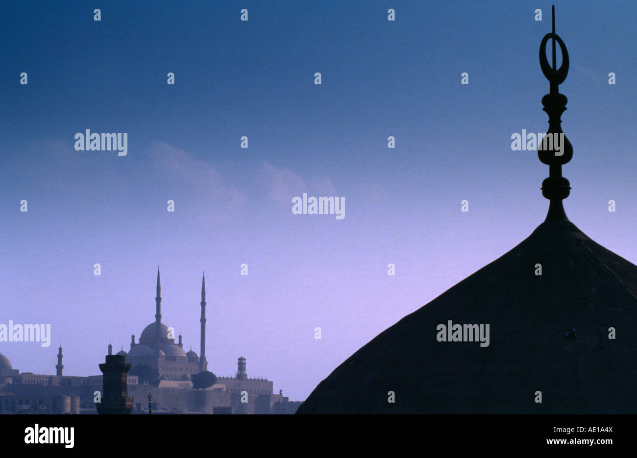 EGYPT North Africa Middle East Cairo Skyline The Citadel in silhouette ...