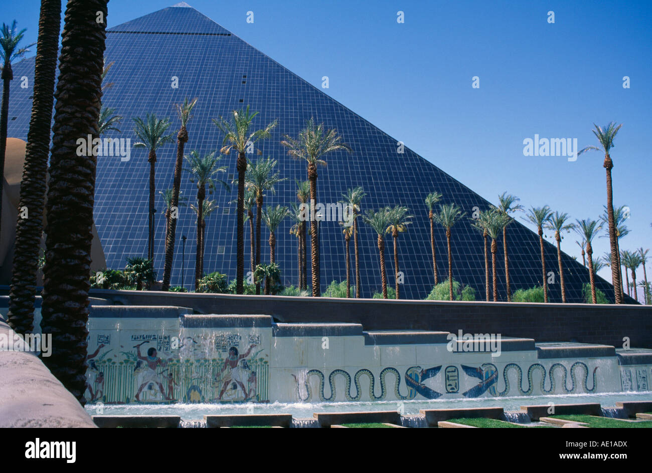 USA Nevada Las Vegas The Luxor Hotel exterior with replica pyramid and ...