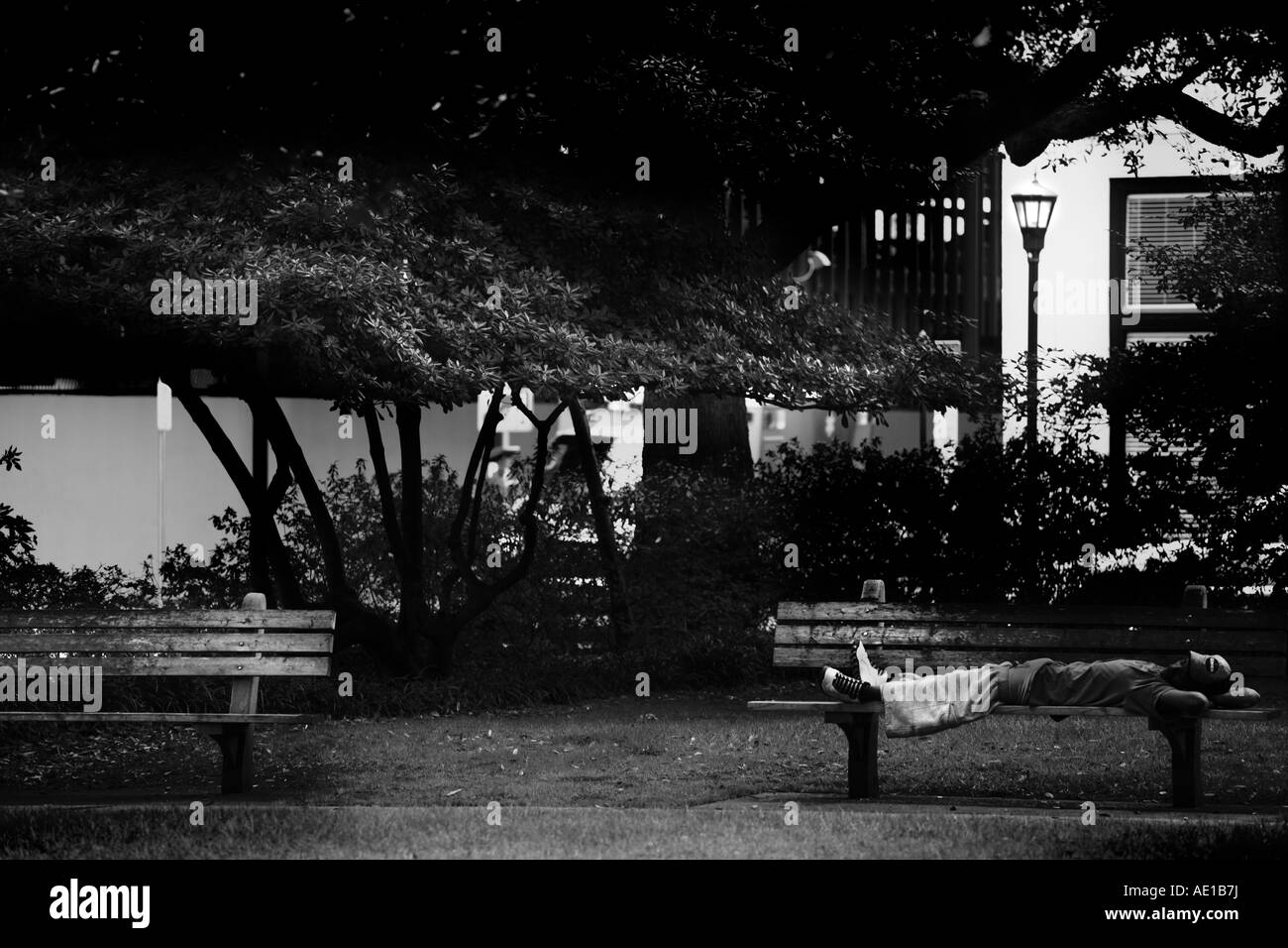Picture of a bench Black and White Stock Photos & Images - Alamy