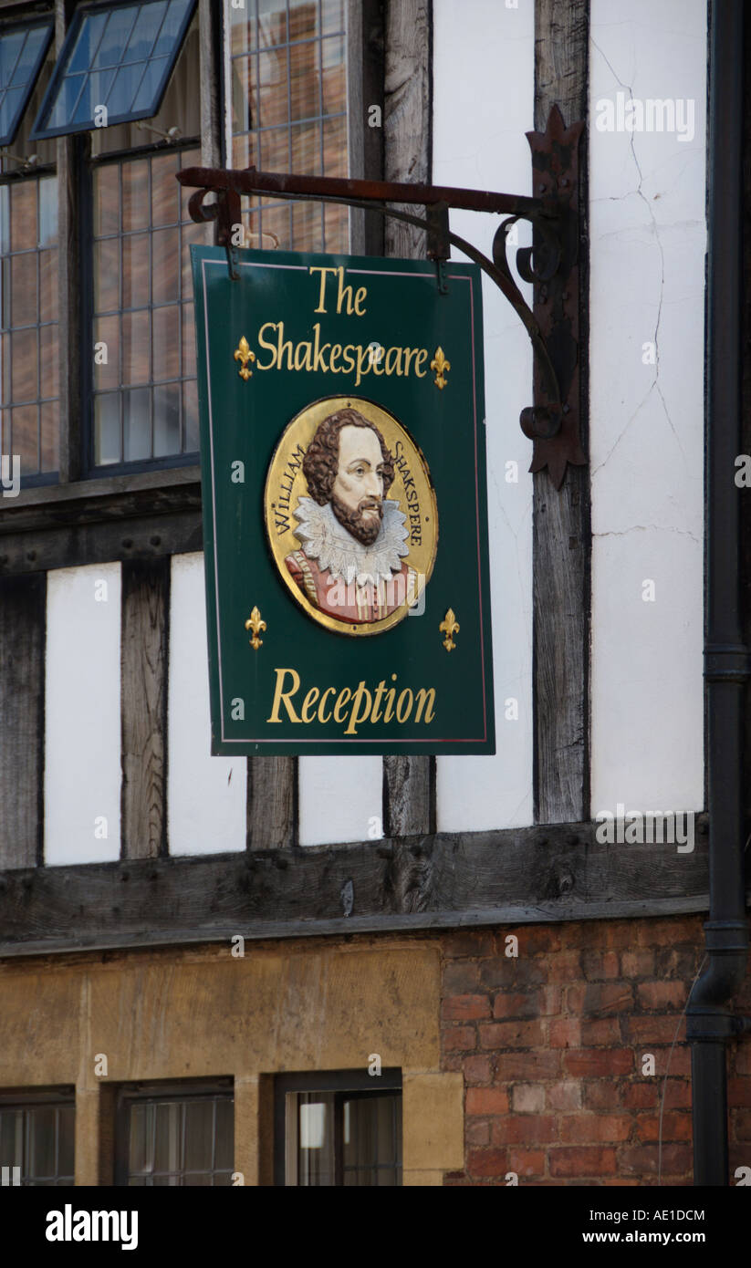 Pub sign, The Shakespeare Stock Photo - Alamy