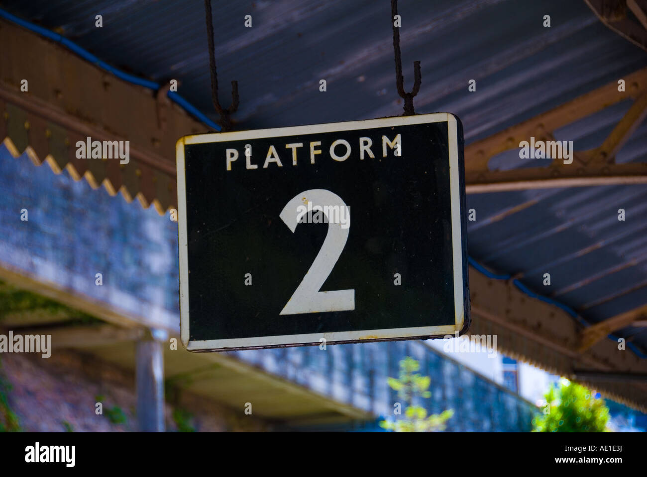 Platform 2 Sign Stock Photo - Alamy