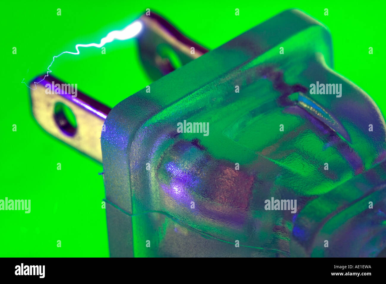 Clear blue electiric plug hi-res stock photography and images - Alamy