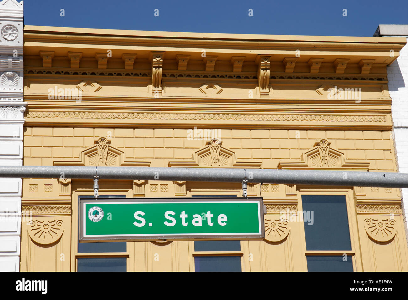 Ann Arbor Michigan,State Street,sign,logo,historic architecture ...