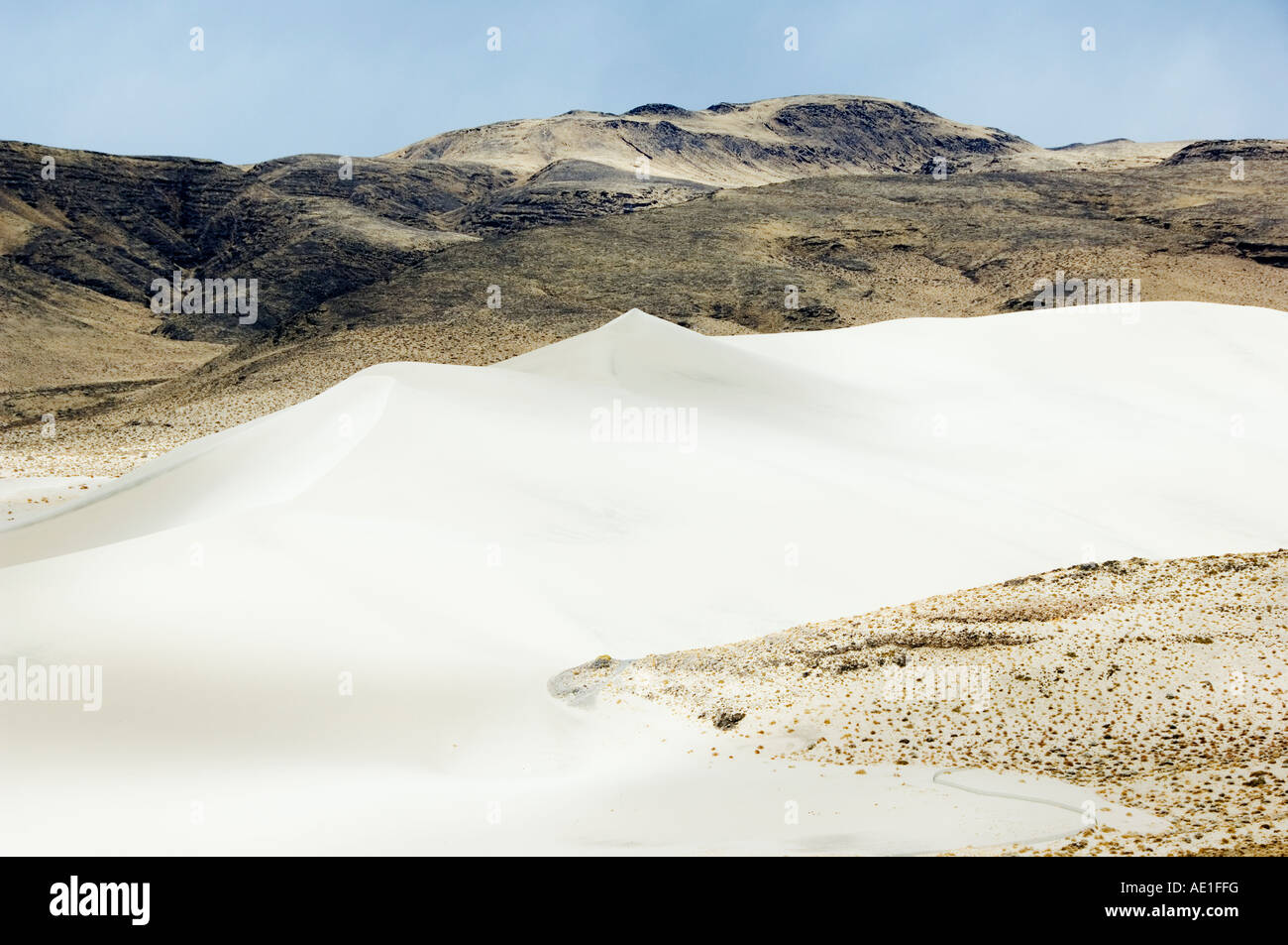 USA Nevada desert sand dunes and recreation area scenery on US Route 50 ...