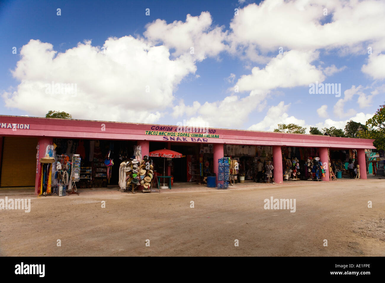 Comida Rapida Fast Food Snack Bar at the Marketplace at the Mayan Ruins ...