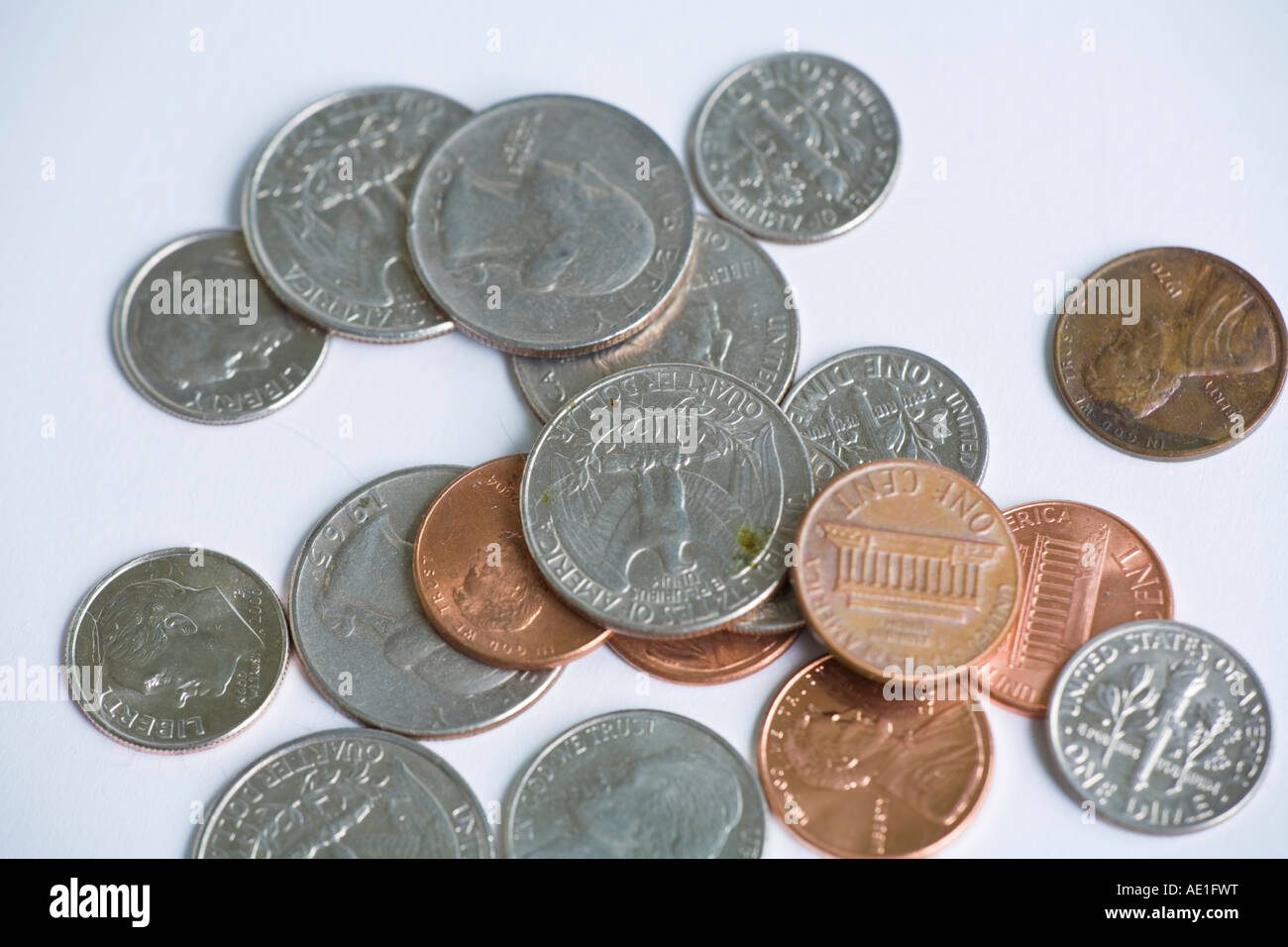 Various US Coins Stock Photo - Alamy