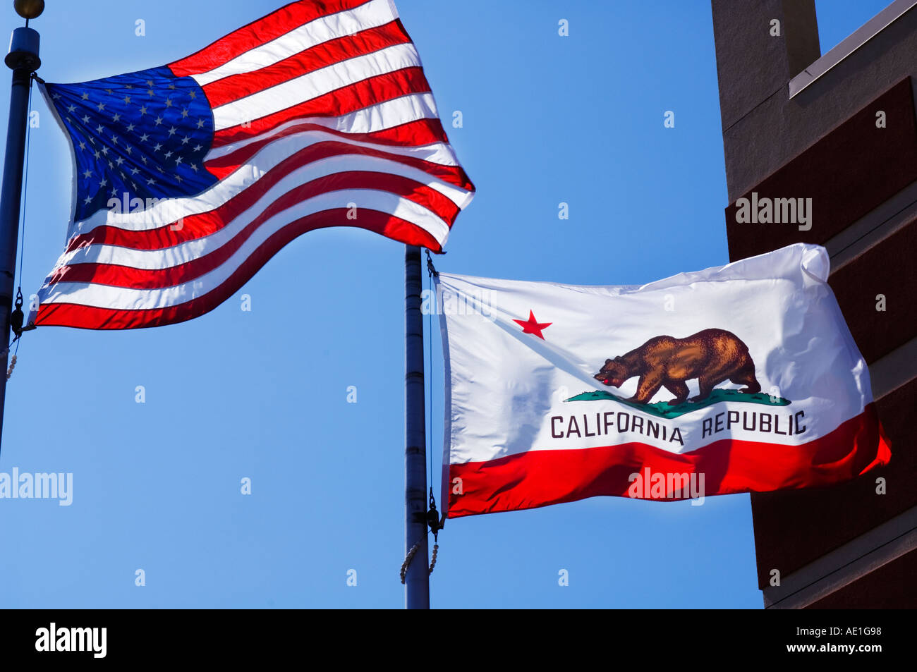 Flags Of California High Resolution Stock Photography and Images - Alamy