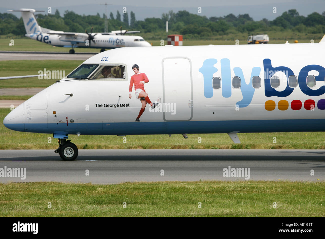 Aeroplane commercial passenger civil aviation flybe George Best decal ...