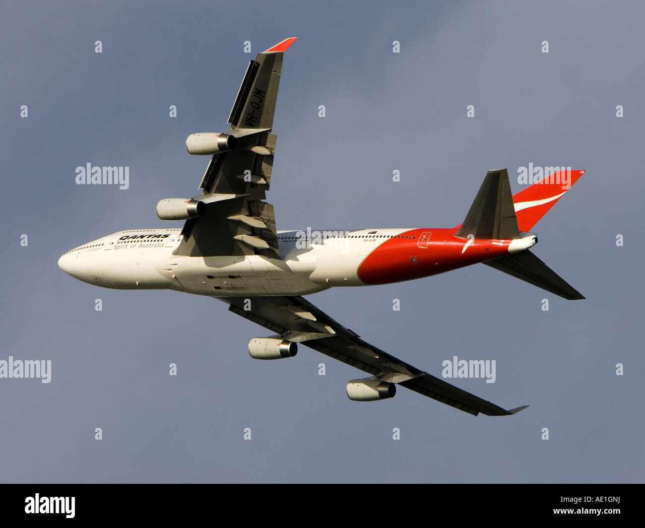 Commercial civil aviation boeing 747 Jumbo Jet Qantas Stock Photo - Alamy