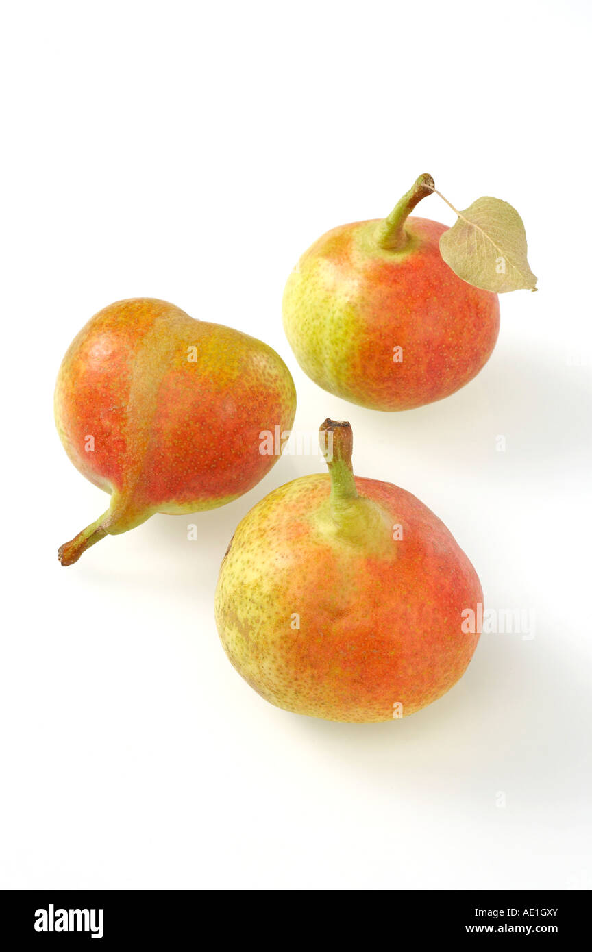 Pears on white background Stock Photo - Alamy