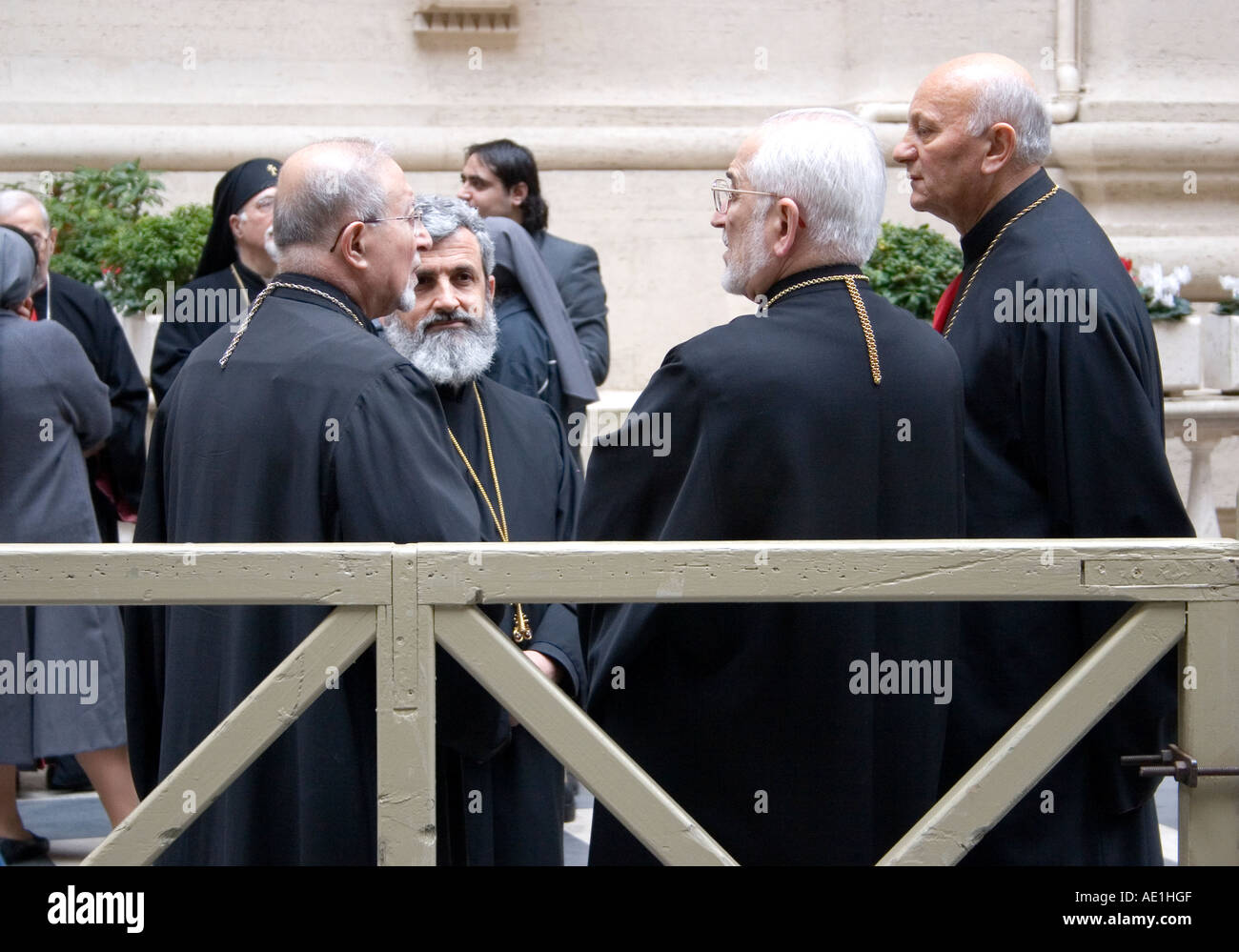 Group of Priests talking at the Vatican Rome Italy Stock Photo - Alamy