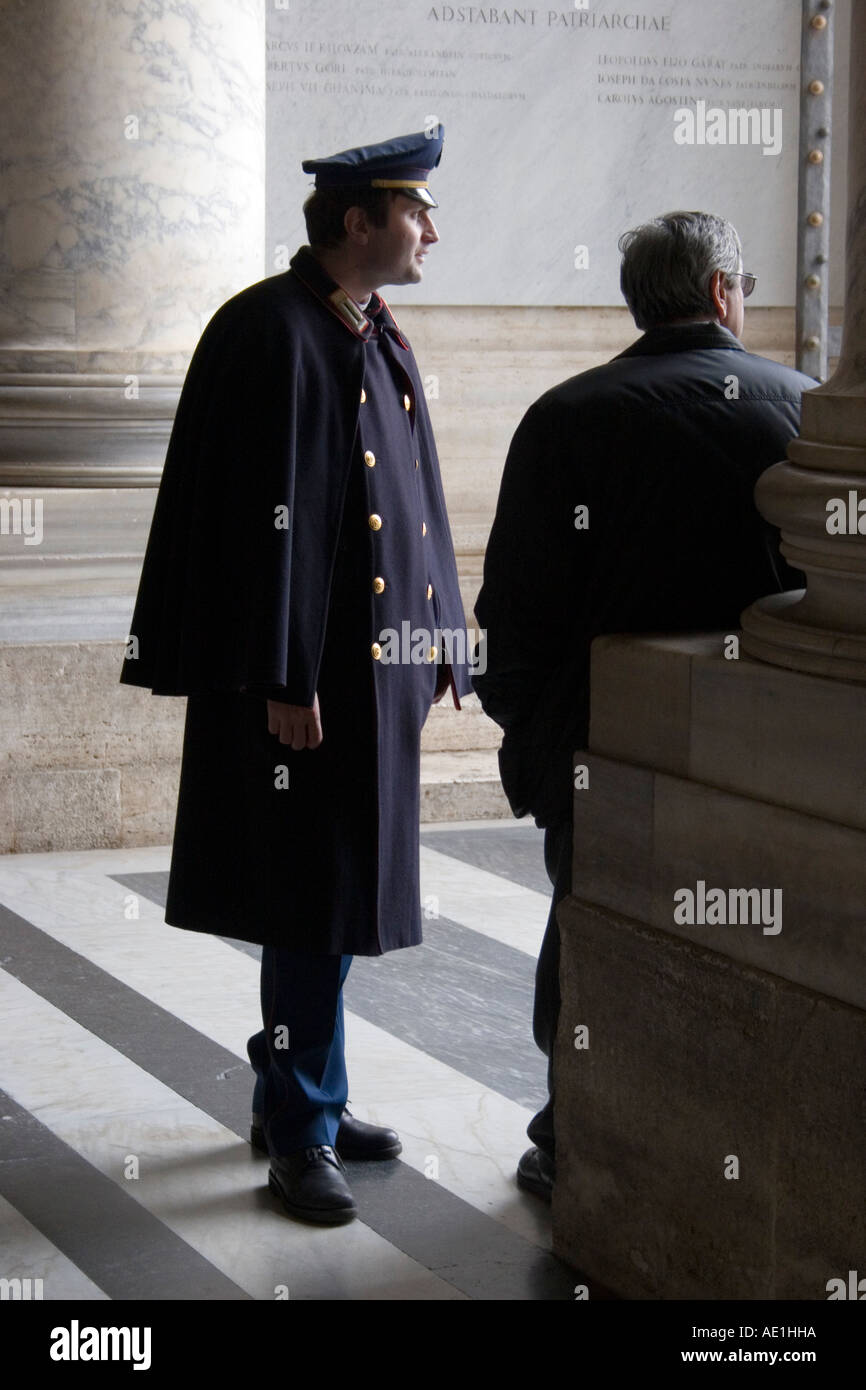 Security Guard Talking to Man at entrance to Vatican Rome Italy Stock ...