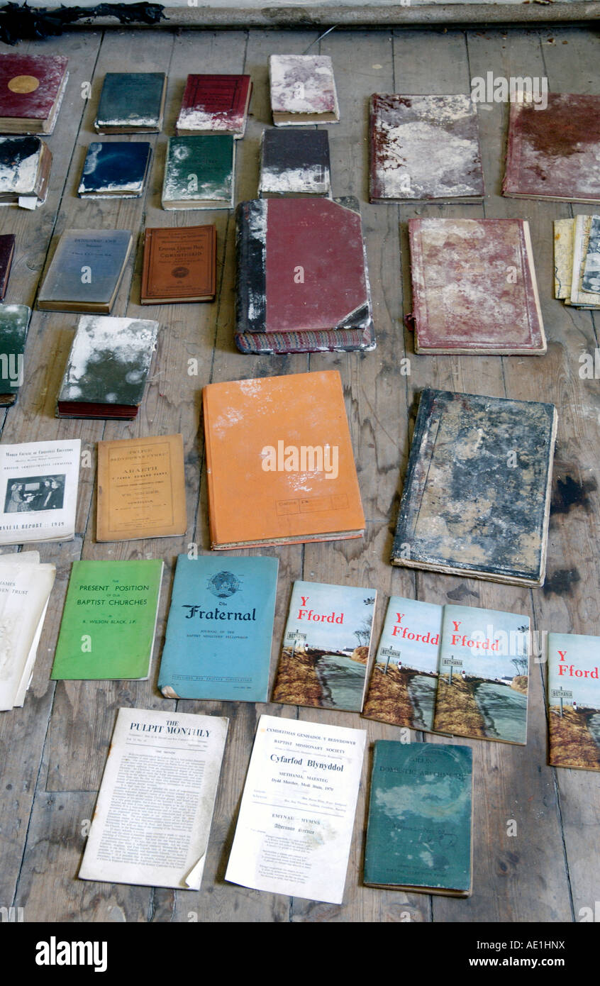 Mouldy old books drying out in the redundant Grade II* listed Bethania ...