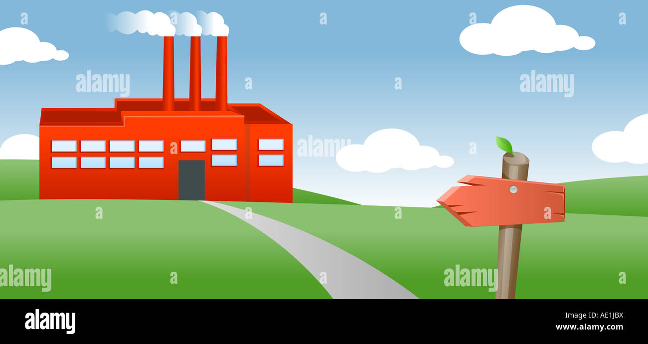 Path leading to a factory Stock Photo - Alamy