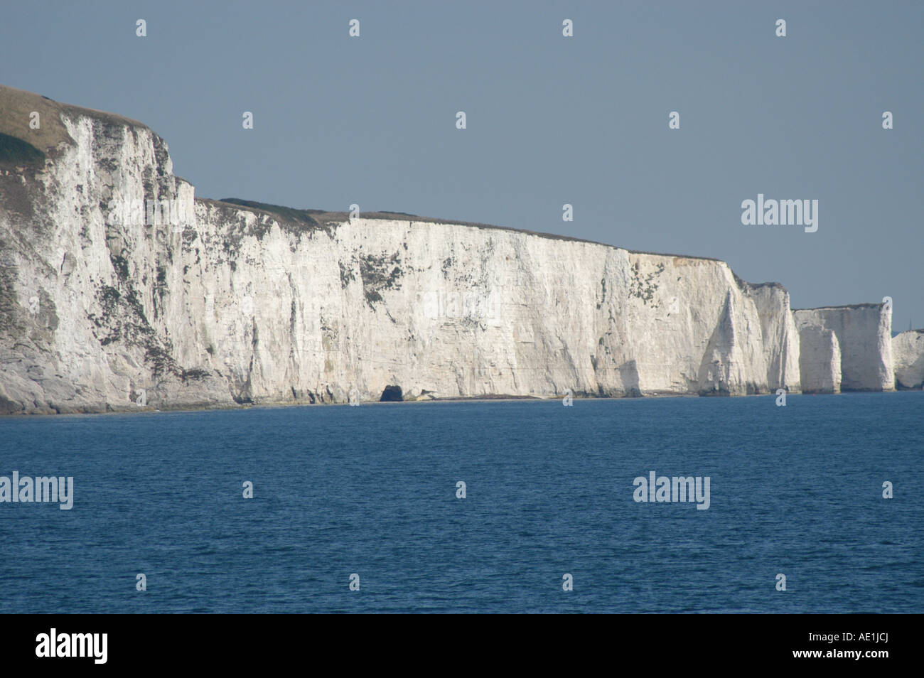 Chalk Cliff's - Swanage Bay, Dorset, England Stock Photo - Alamy