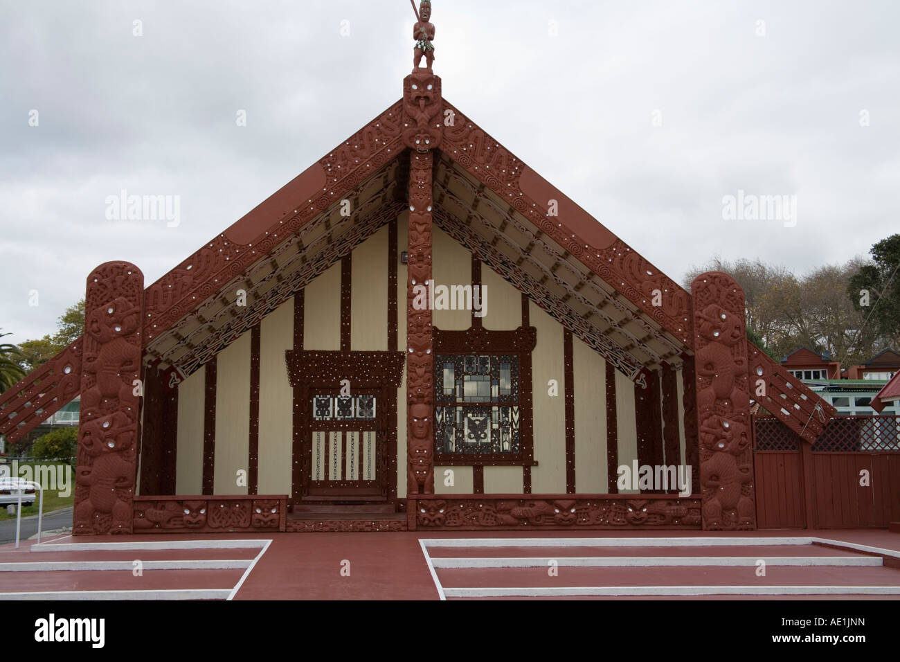 ROTORUA NORTH ISLAND NEW ZEALAND May Tamatekapua Meeting House in the ...
