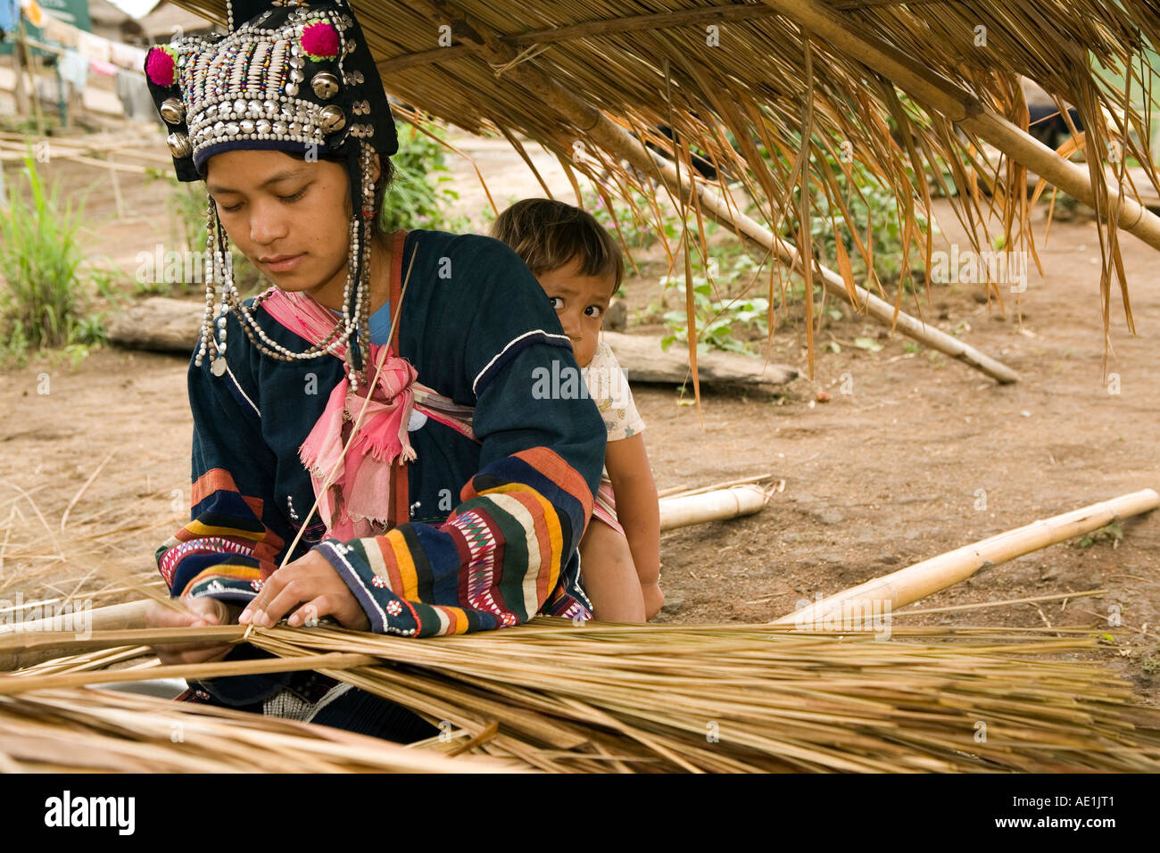 Akha people at North Thailand Stock Photo - Alamy