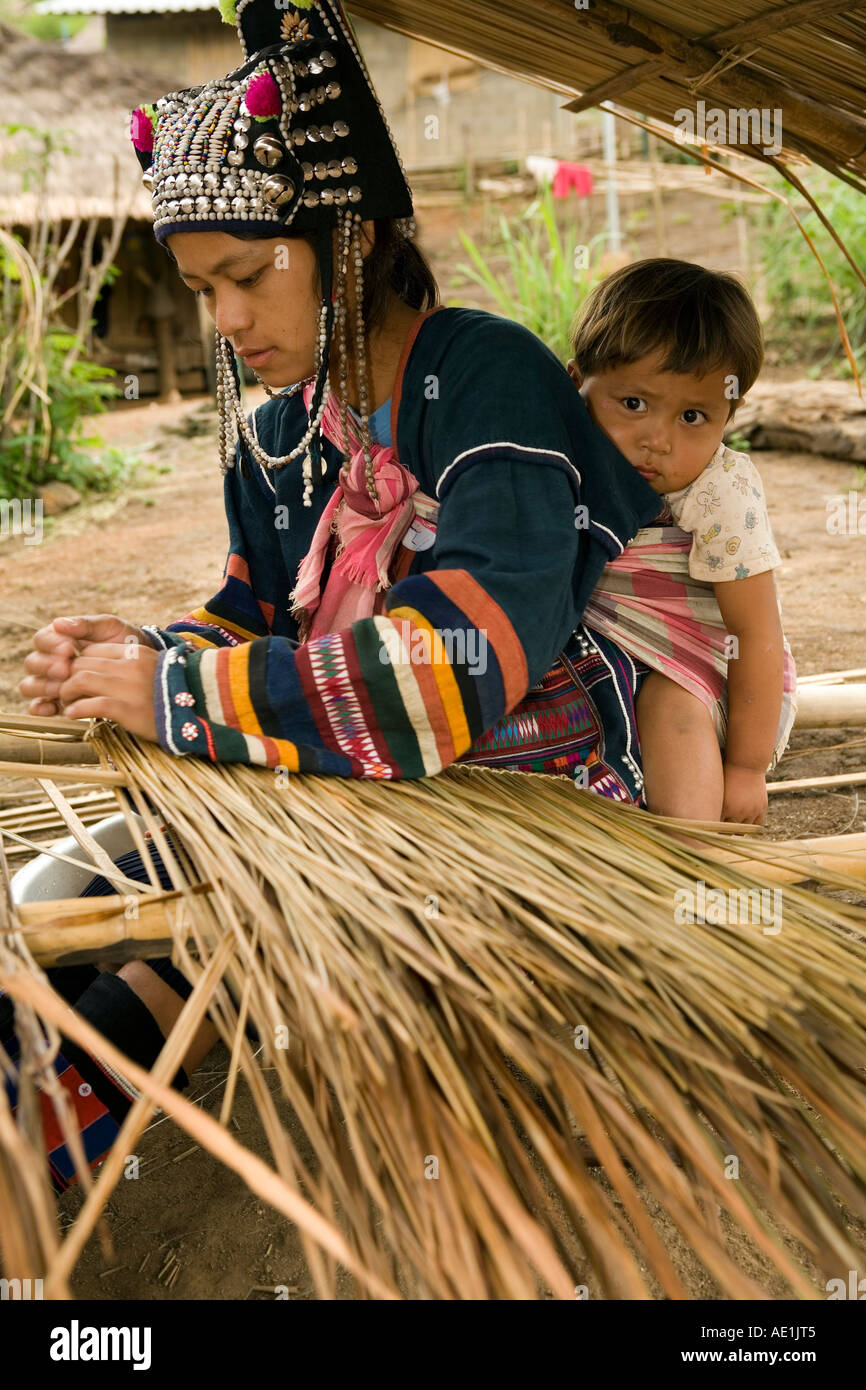 Akha people at North Thailand Stock Photo - Alamy