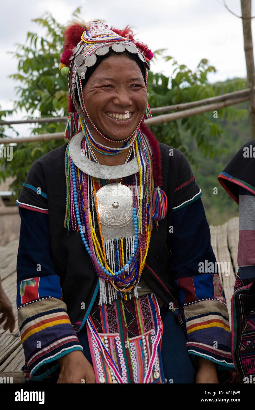 Akha people at North Thailand Stock Photo - Alamy